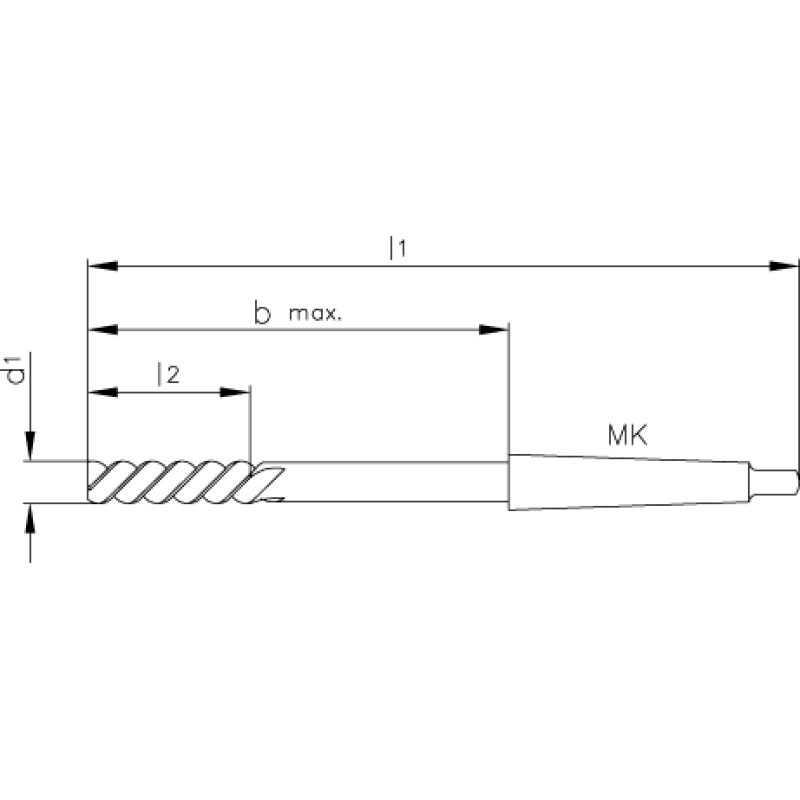 FROMM HSSE Right Hand Cutting Morse Taper (MT) Shank Helical Machine Reamer
