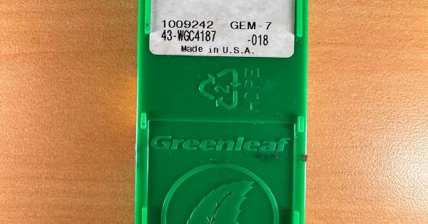 Greenleaf Ceramic Insert - WGC4187-2 T1A GEM-7